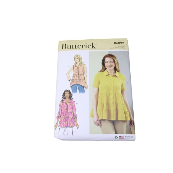 Butterick | Other | Butterick B6897 Ladies Top Blouse Size 12 93194 ...